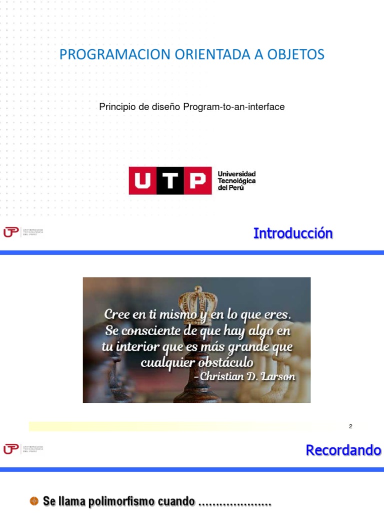 Interfaces en Programación Orientada a Objetos | PDF