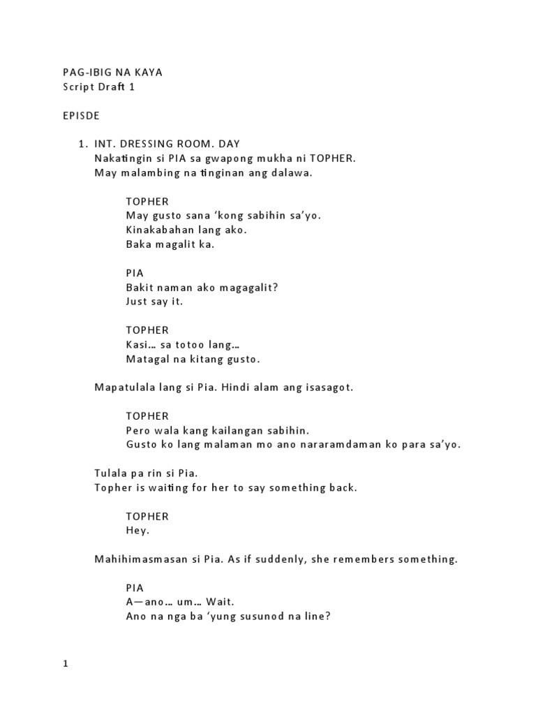 PNK Script Draft 1 | PDF