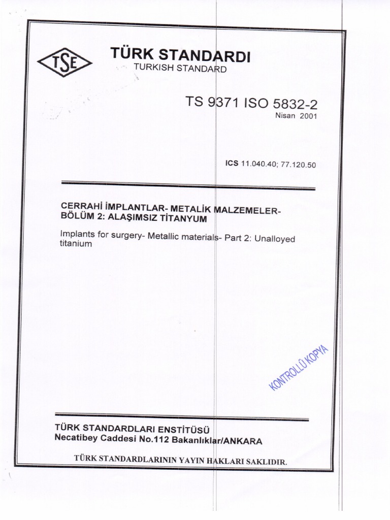Iso 5832 2 | PDF