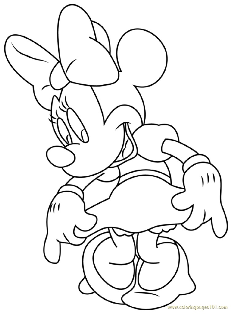 Minnie Mouse Coloring Page | PDF