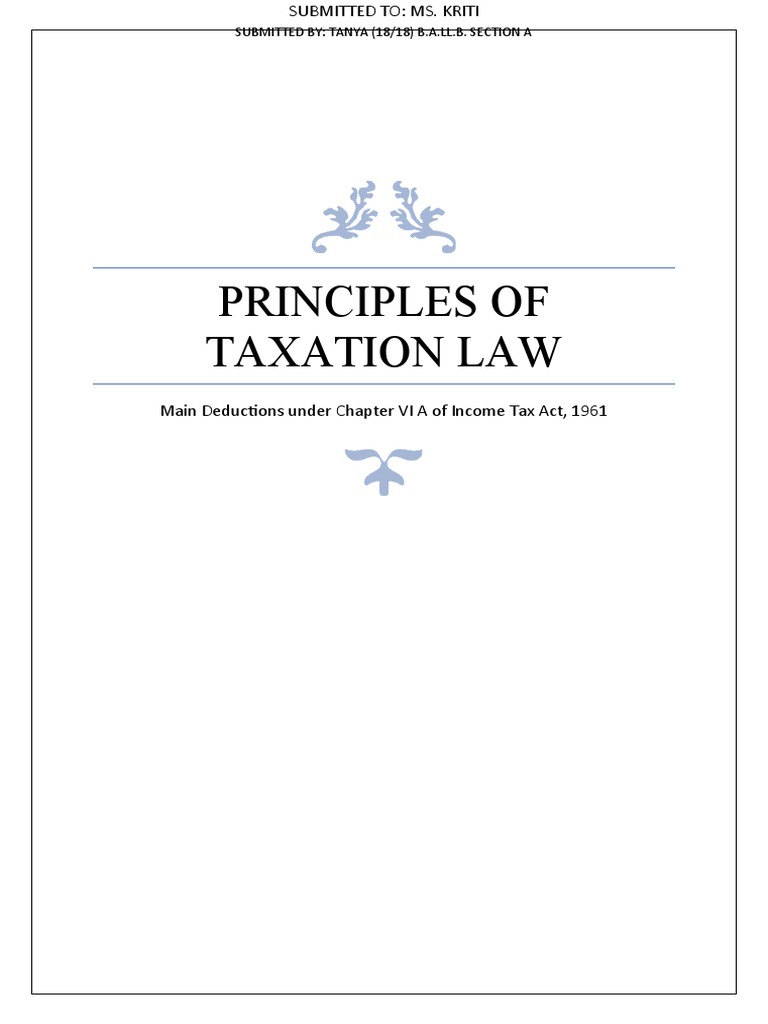Taxation Project | Download Free PDF | Taxes | Income Tax