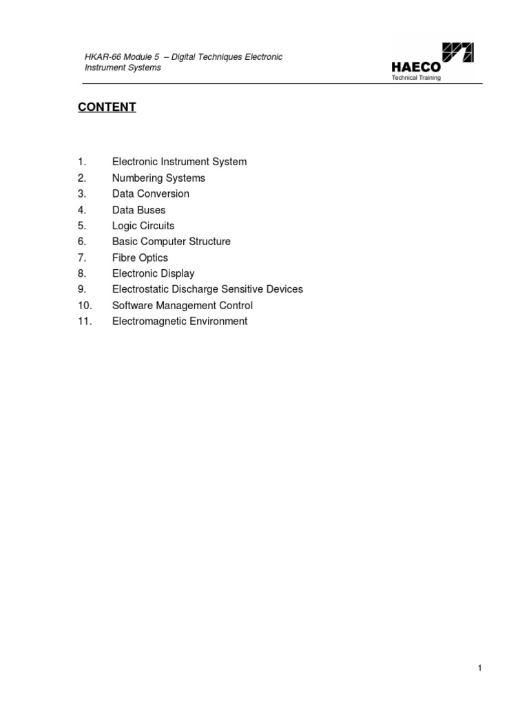 M5.1 - Electronic Instrument Systems | PDF | Electrical Engineering | Computing