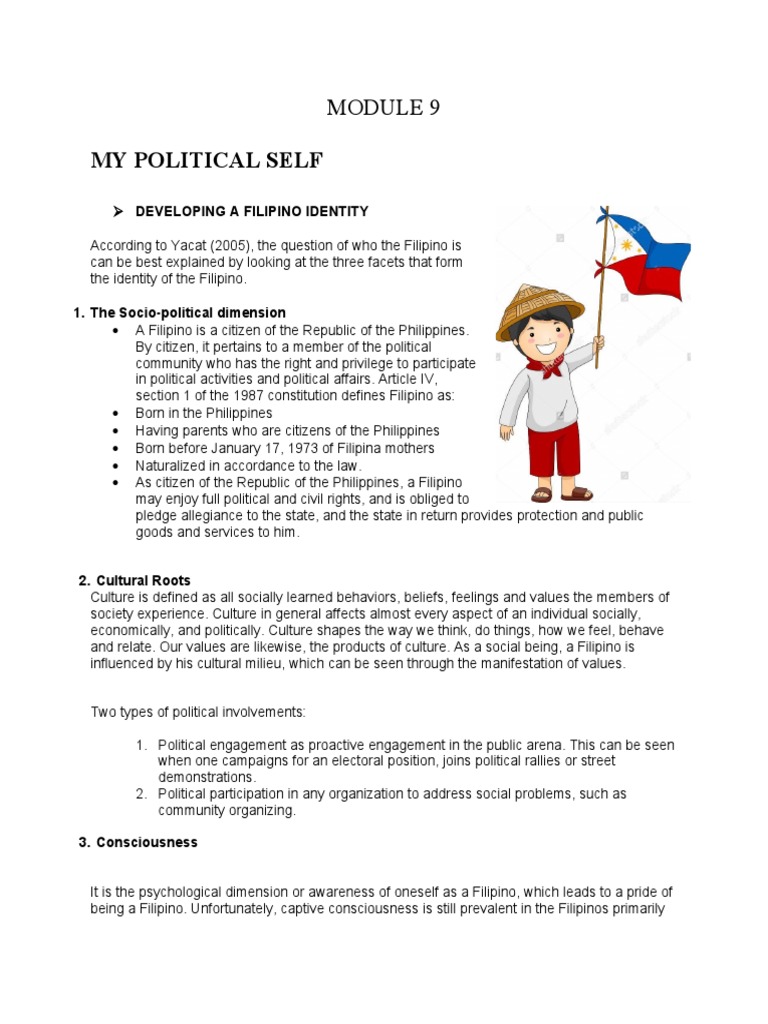 UTS - MODULE 10 - My Political Self | PDF
