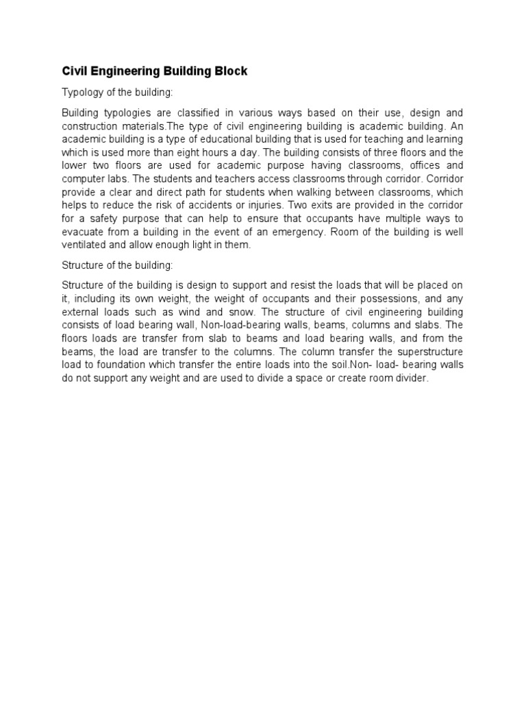 Civil Engineering Building Block | PDF