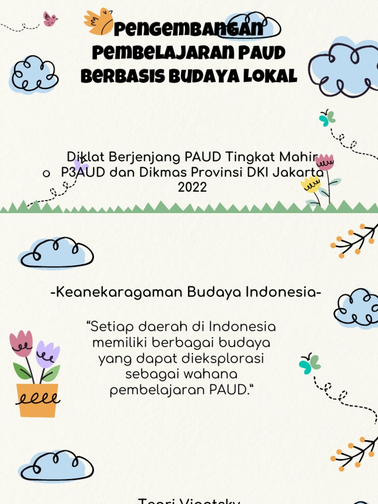 Pembelajaran PAUD Berbasis Budaya Lokal (Mahir DKI) | PDF | Kesehatan Holistik | Sains & Matematika