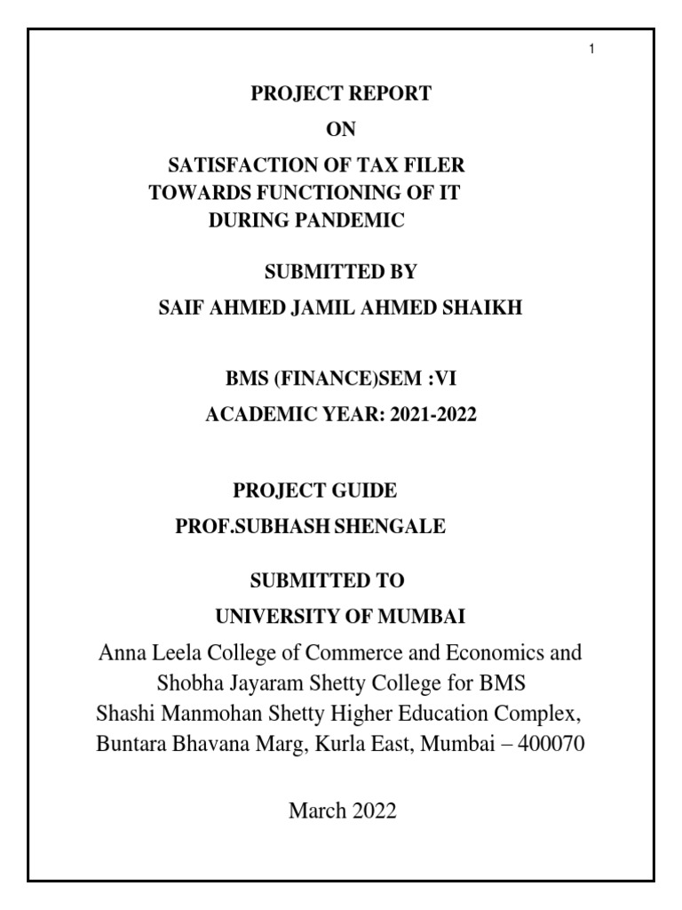 Final Black Book Project | PDF | Taxes | Direct Tax