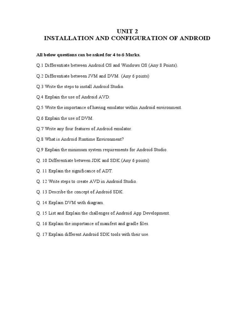 Unit 2 Question Bank For Assignment | PDF