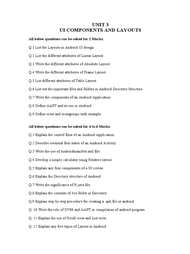 Unit 3 Question Bank For Assignment | PDF | Art | Computers