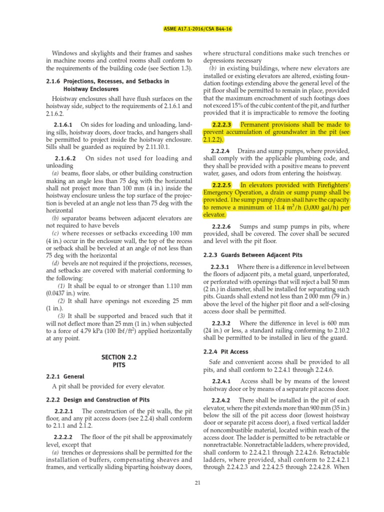 ASME Elevator | PDF | Elevator | Door
