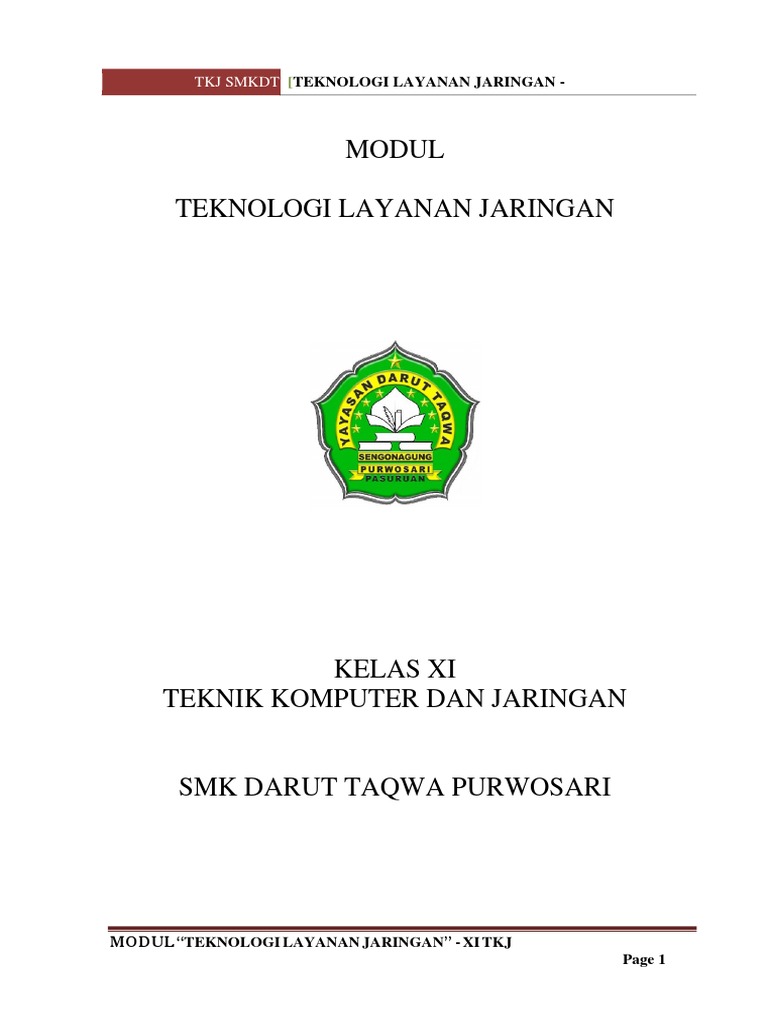 Modul XI TKJ Teknologi Layanan Jaringan | PDF