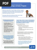Red Flags Early Identification Guide: For Children Aged Birth To Five ...