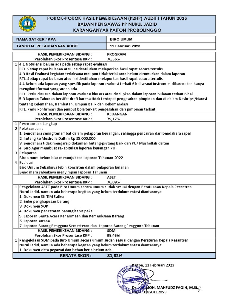 Biro Umum KKP-P2HP - BanwasNJ - 2023 | PDF