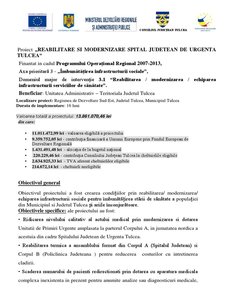 Prezentare Proiect Spital | PDF