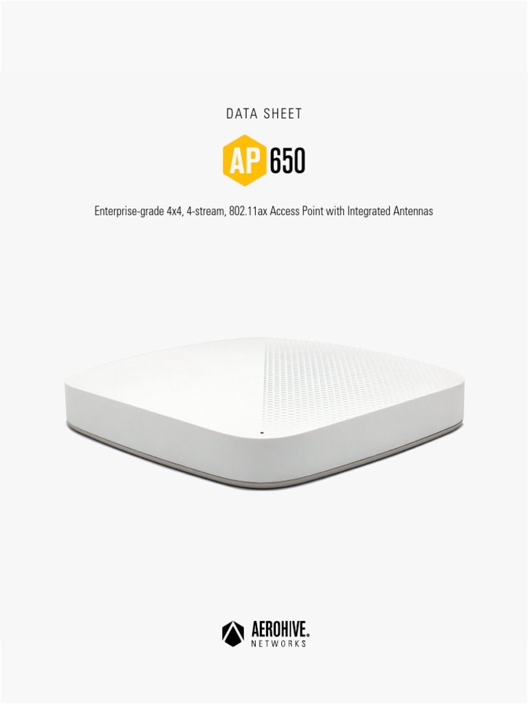 Aerohive Datasheet AP650 | PDF | Ieee 802.11 | Wi Fi