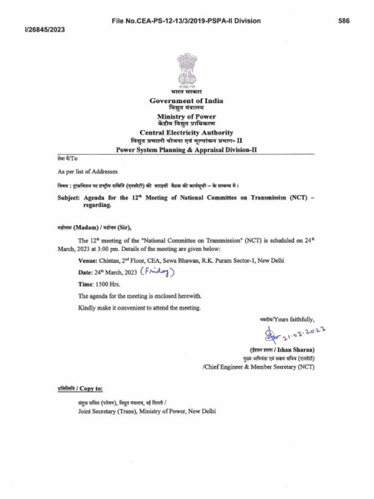 12th NCT Agenda | PDF | Electric Power Transmission | High Voltage ...