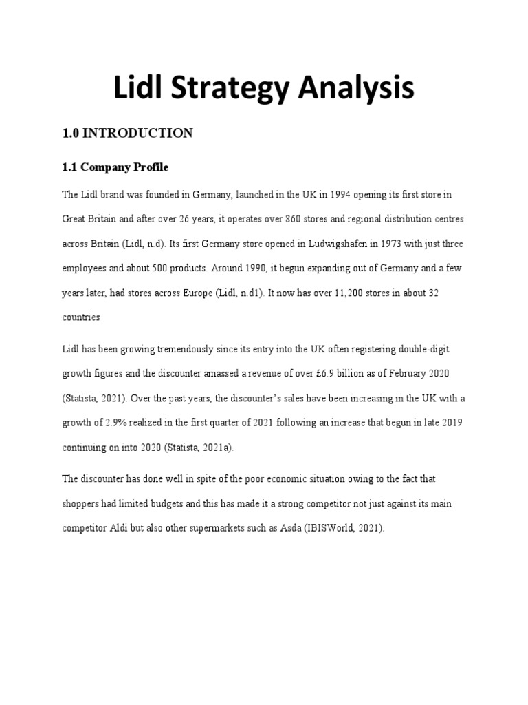 Lidl Strategic Analysis Overview | PDF | Supermarket | Swot Analysis