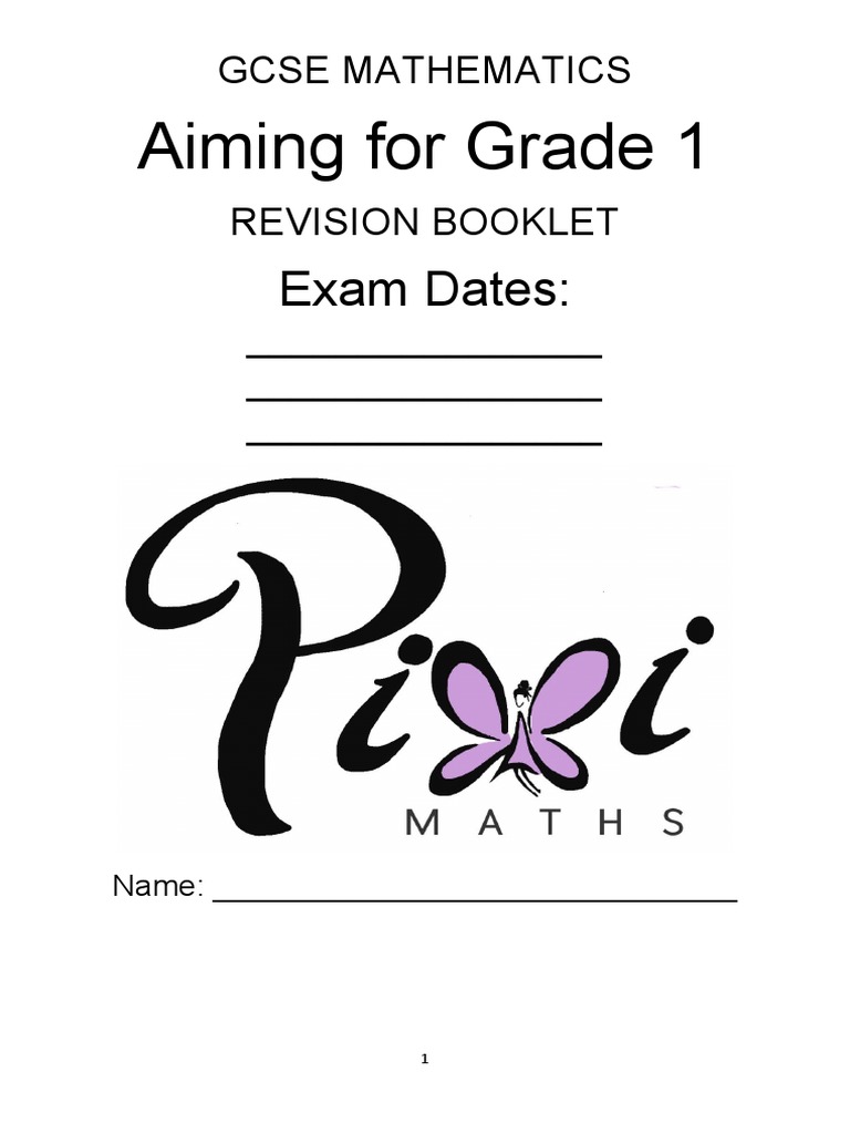 Grade 1 Maths Revision Booklet | PDF | Ratio | Numbers