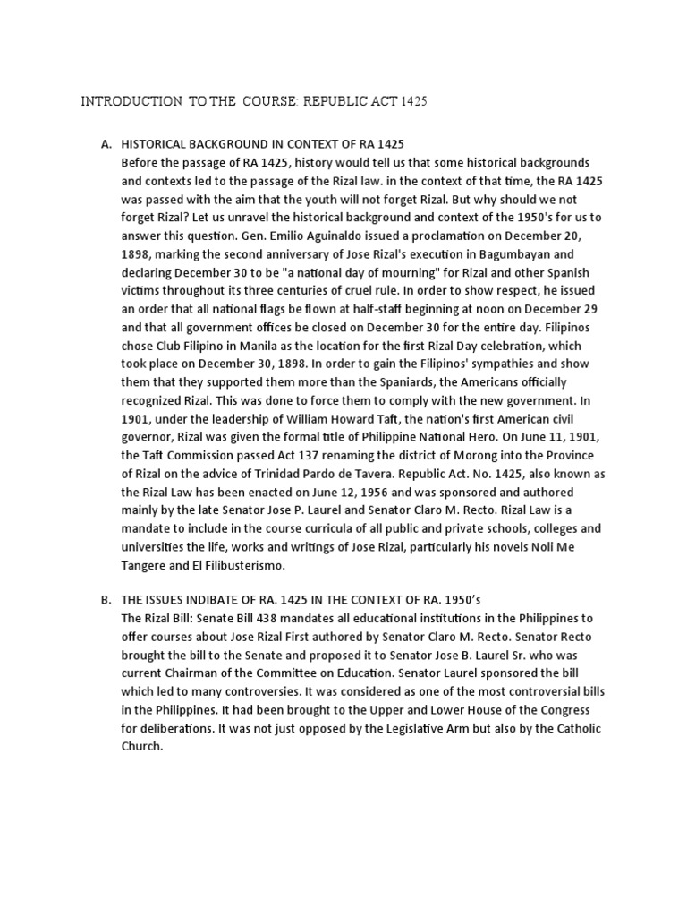 Historical Background in Context of Ra 1425 | Download Free PDF ...