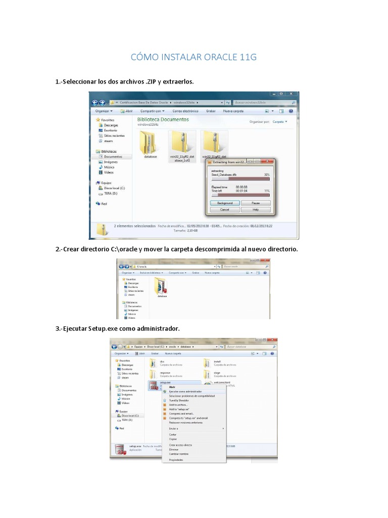 Como Instalar Oracle 11G | PDF | Java (lenguaje de programación ...