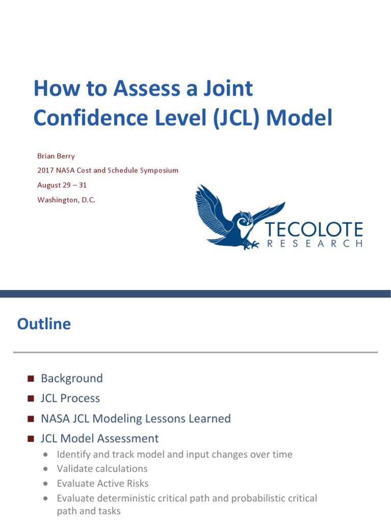 How To Assess A Joint Confidence Level (JCL) Model | PDF | Risk | Nasa