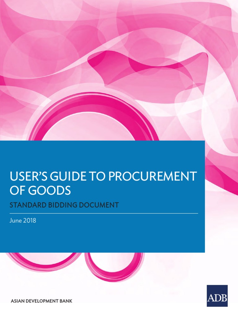 User Guide To Procurement of Goods | Download Free PDF | Asian Development Bank | Procurement