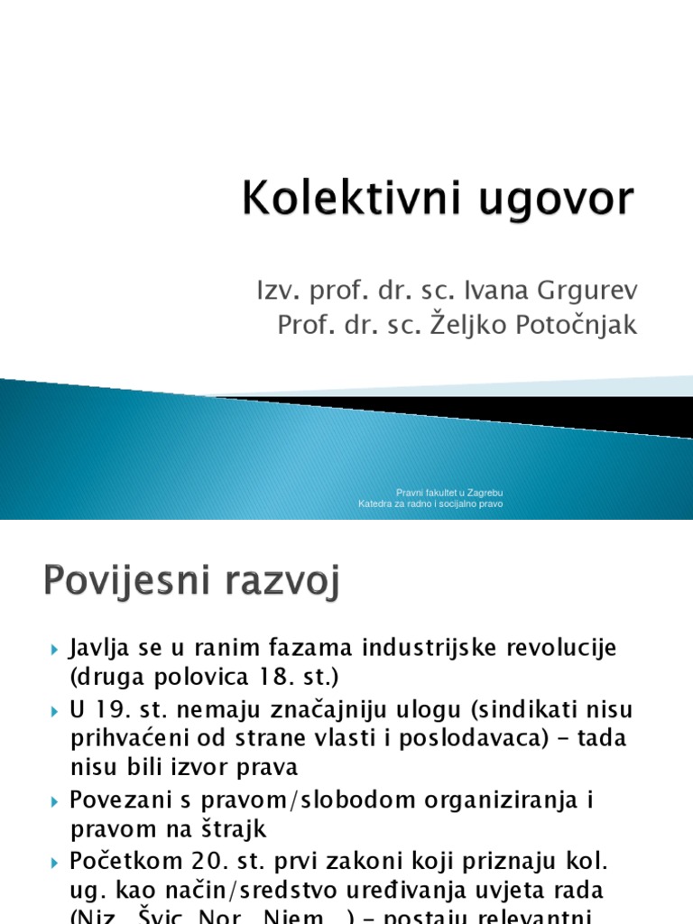 Kolektivni Ugovor | PDF