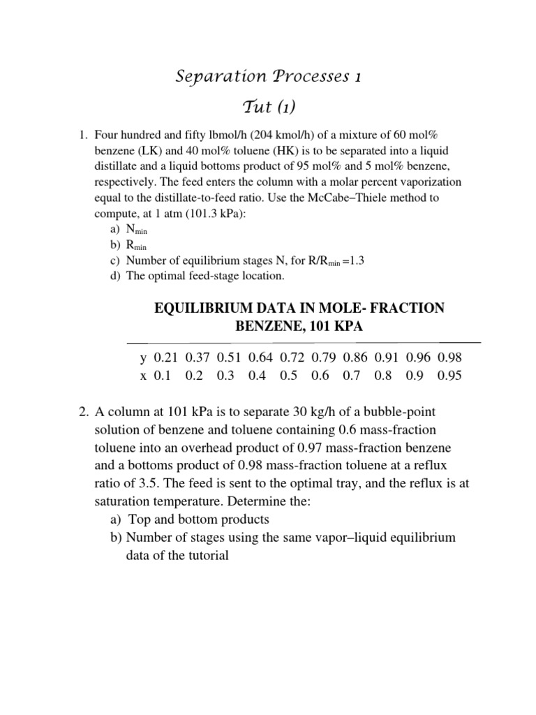 #Separation TUT1 | PDF