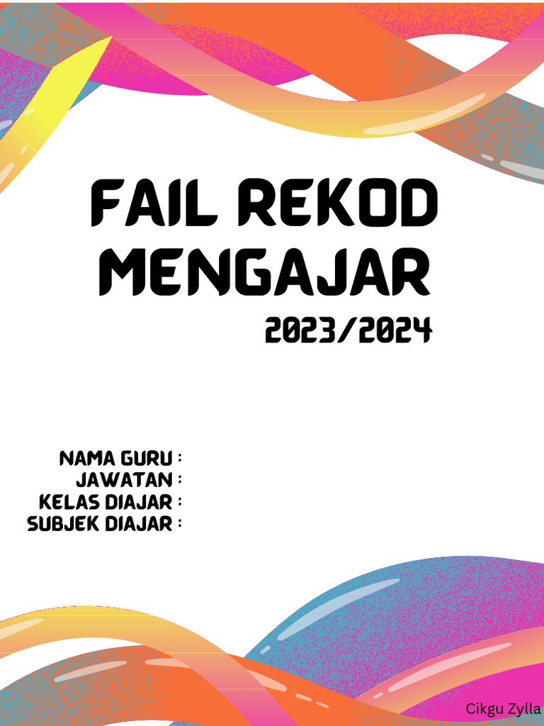 Fail Rekod Mengajar: Nama Guru: Jawatan: Kelas Diajar: Subjek Diajar | PDF