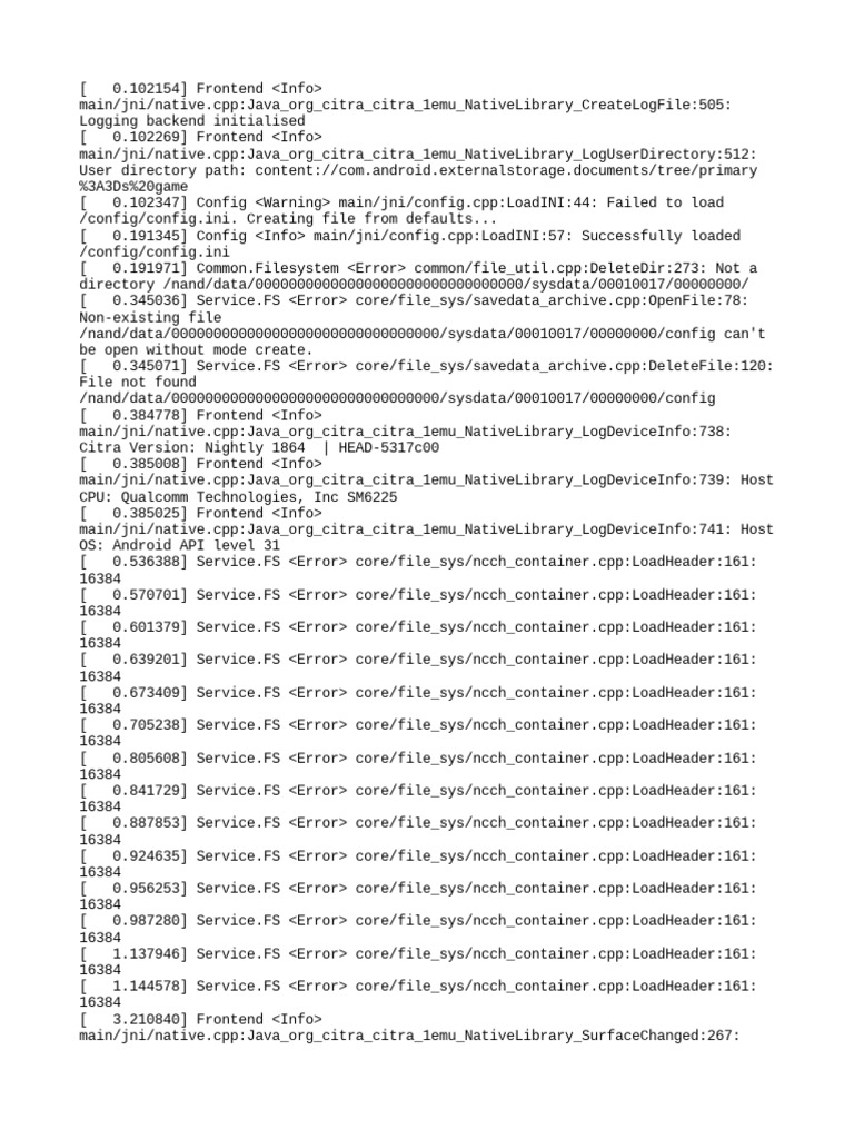 Citra Log - Txt.old | PDF | Software Engineering | Computing