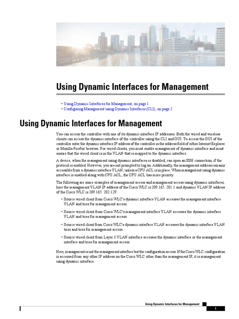 Using Dynamic Interfaces For Management | PDF | Ip Address | Graphical User Interfaces