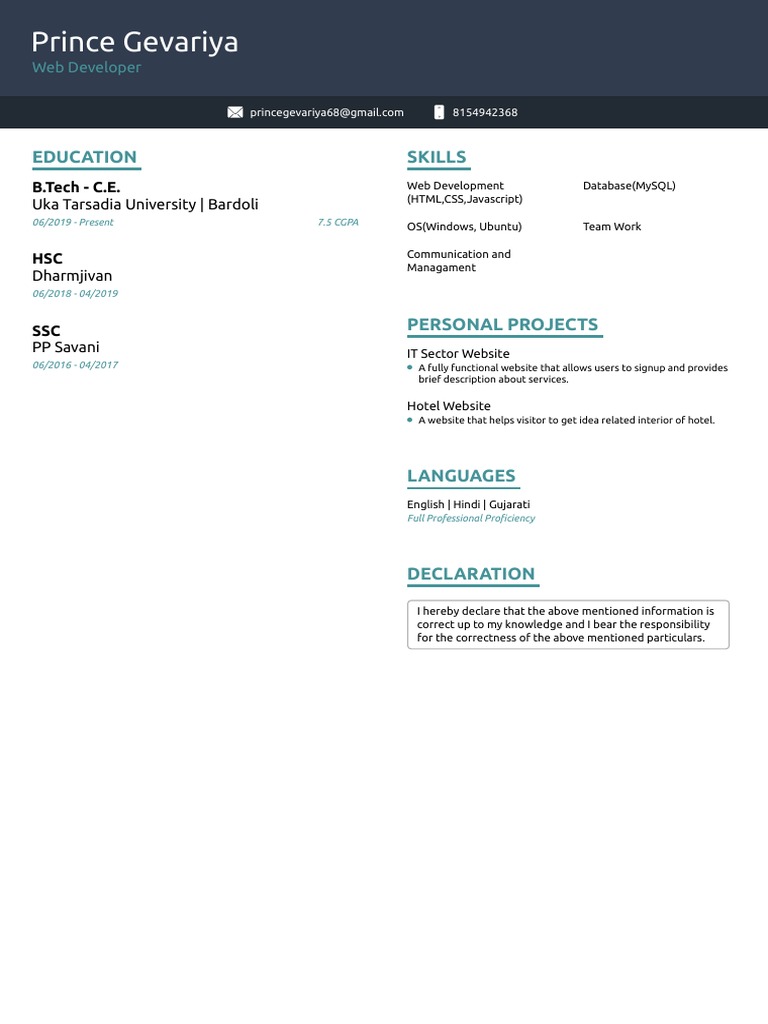 Prince's Resume | PDF