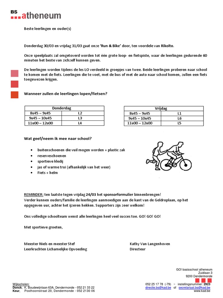 Actie - Run & Bike - Extra Informatie | PDF