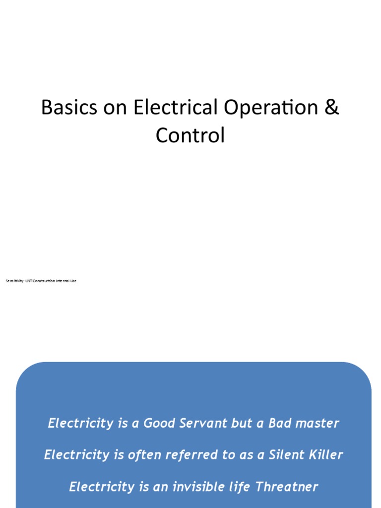 Basics On Electrical Operation and Control | PDF | Fuse (Electrical) | Insulator (Electricity)