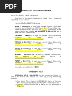 Extra Judicial Partition of Estate Sample | PDF | Property Law | Law ...