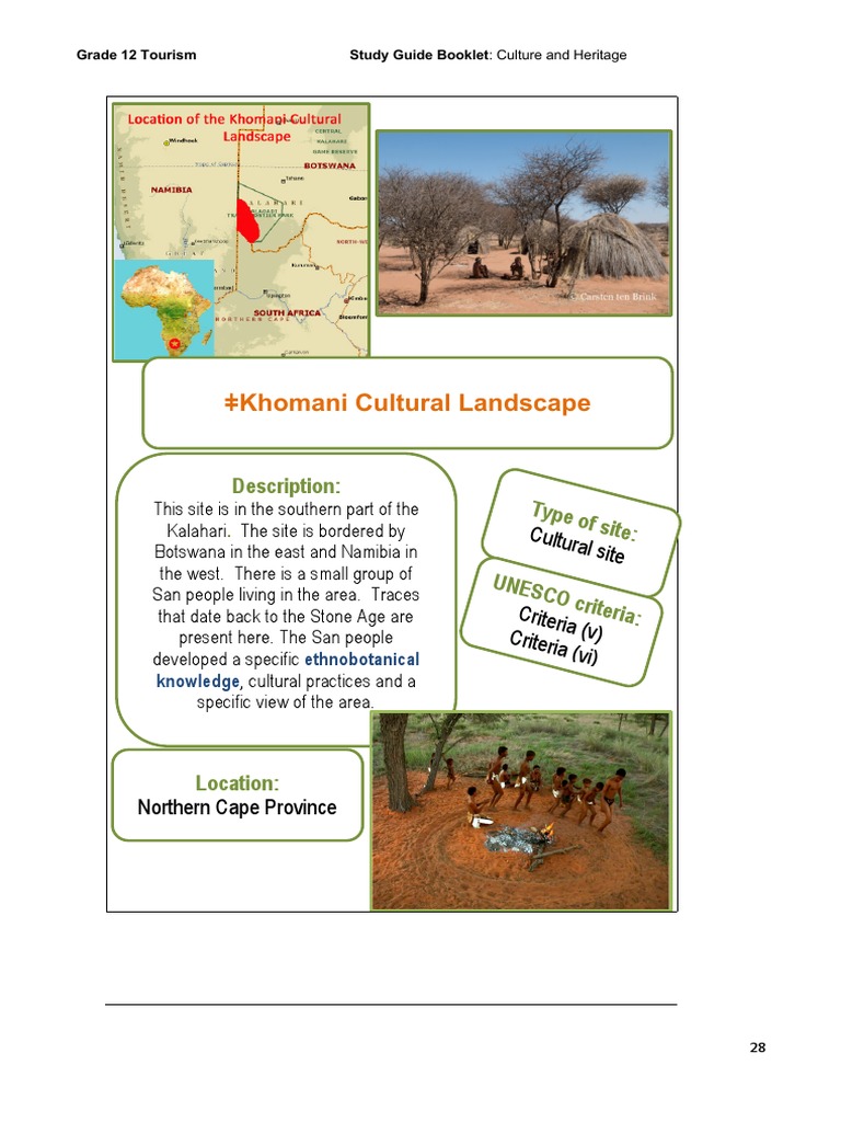 Khomani Cultural Landscape. | PDF