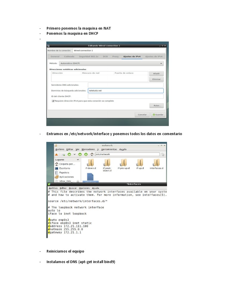 Instalacion DNS en Debian | PDF