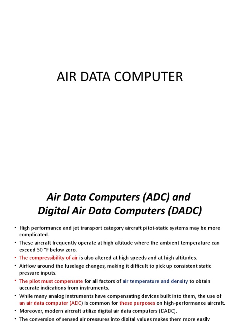 01 Air Data Computer | PDF | Analog To Digital Converter | Manufactured ...