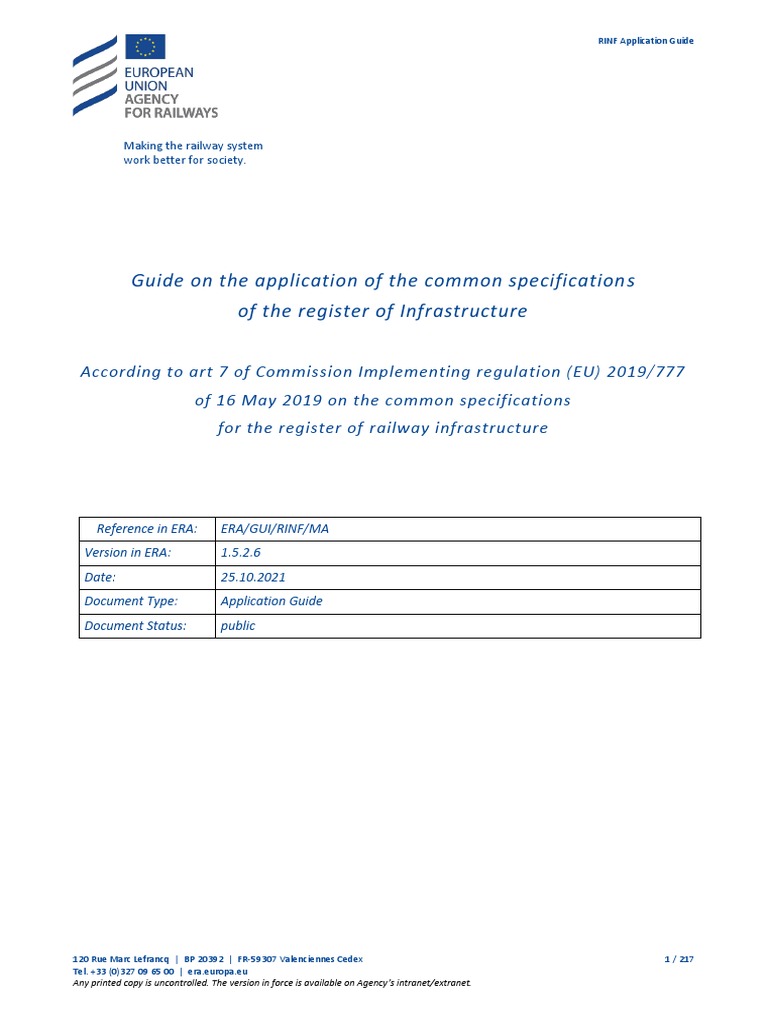 Rinf Application Guide For Register en | PDF