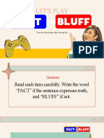 Fact or Bluff | PDF