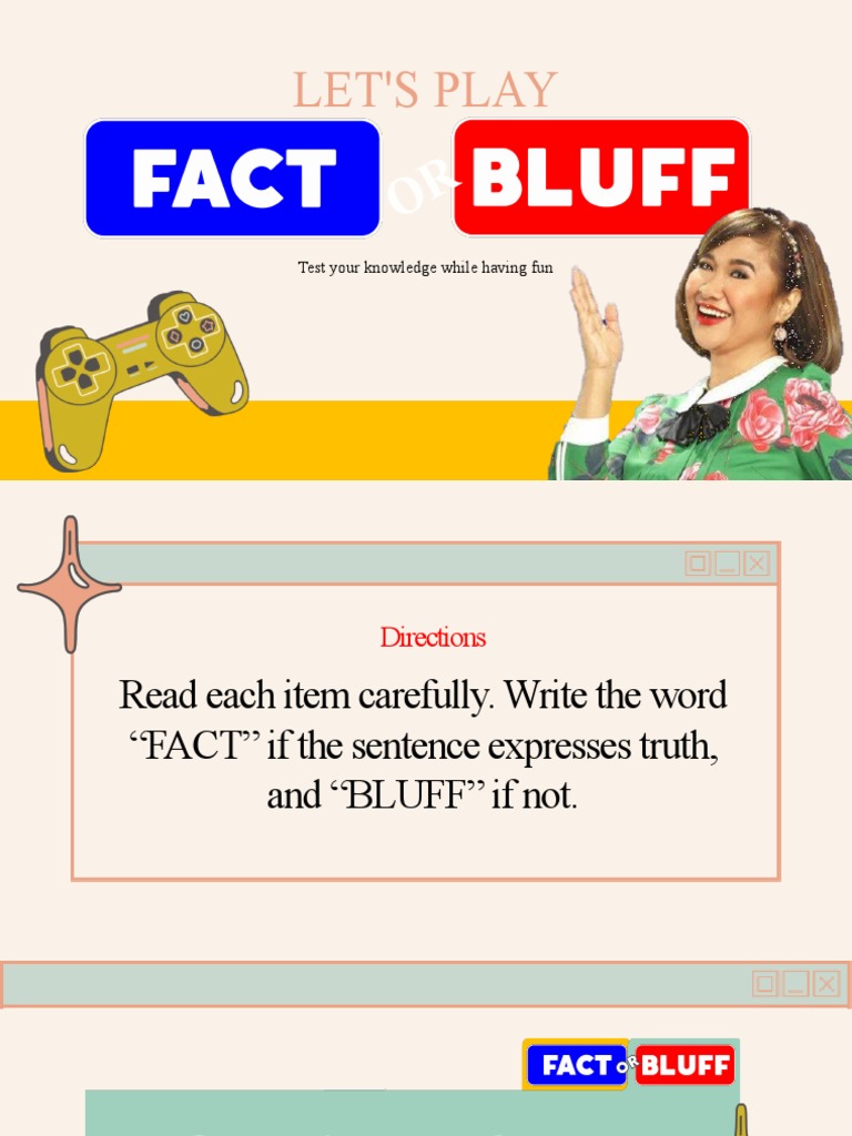 Fact or Bluff PPT Philippine Opera | PDF