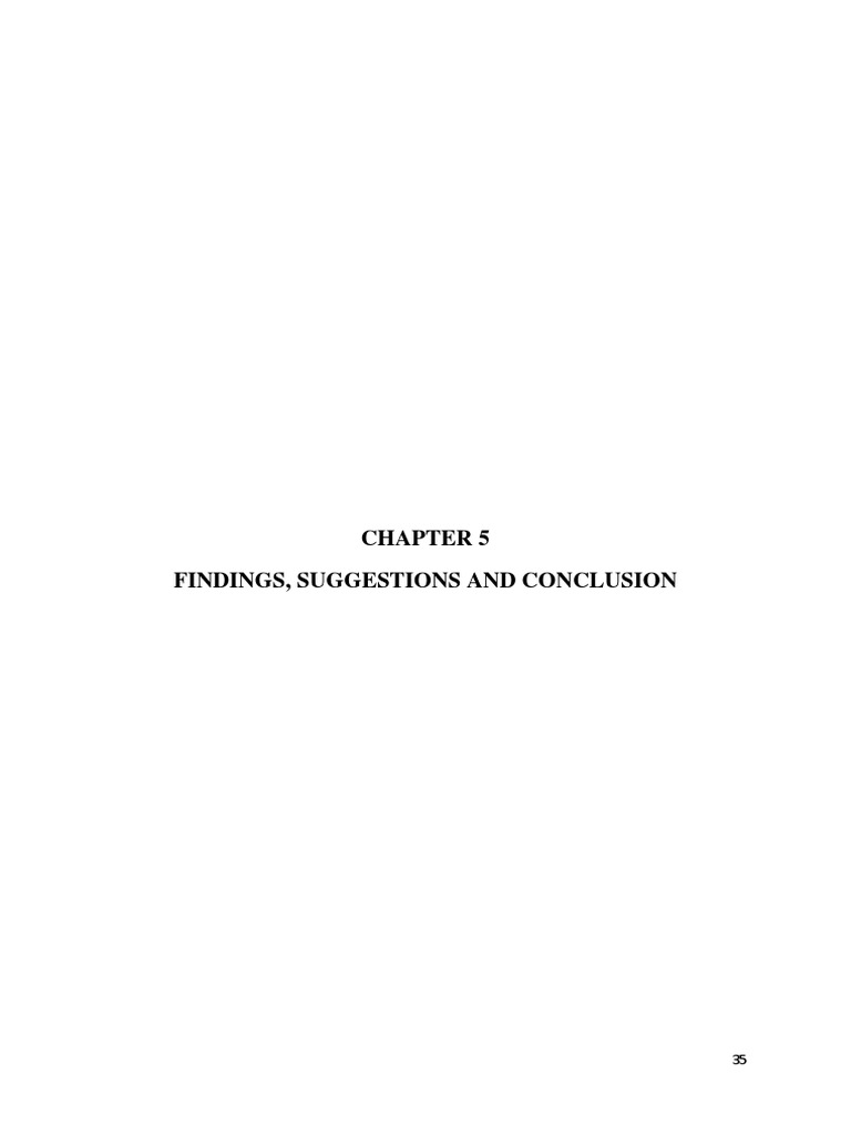 Findings, Suggestions and Conclusion | Download Free PDF | Retail ...