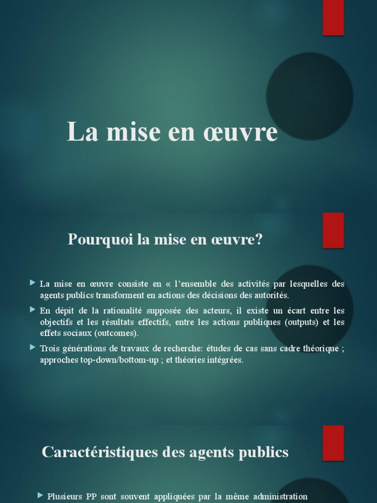 Mise en œuvre des politiques publiques | PDF | Bureaucratie | la ...