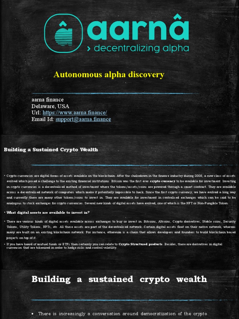 Aarna: Crypto Structured Products | PDF | Cryptocurrency | Investing