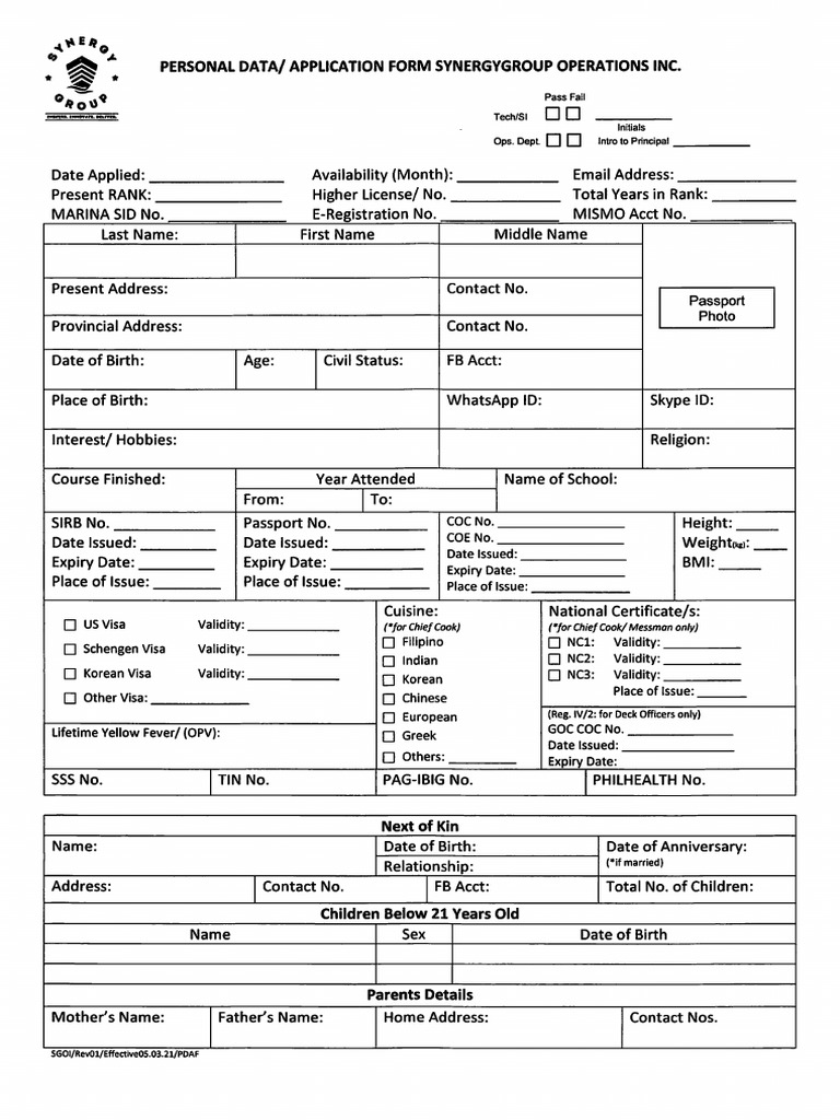 SGOI OFFICIAL APPLICATION FORM With DATA PRIVACY CONSENT | PDF | Privacy | Computer Security