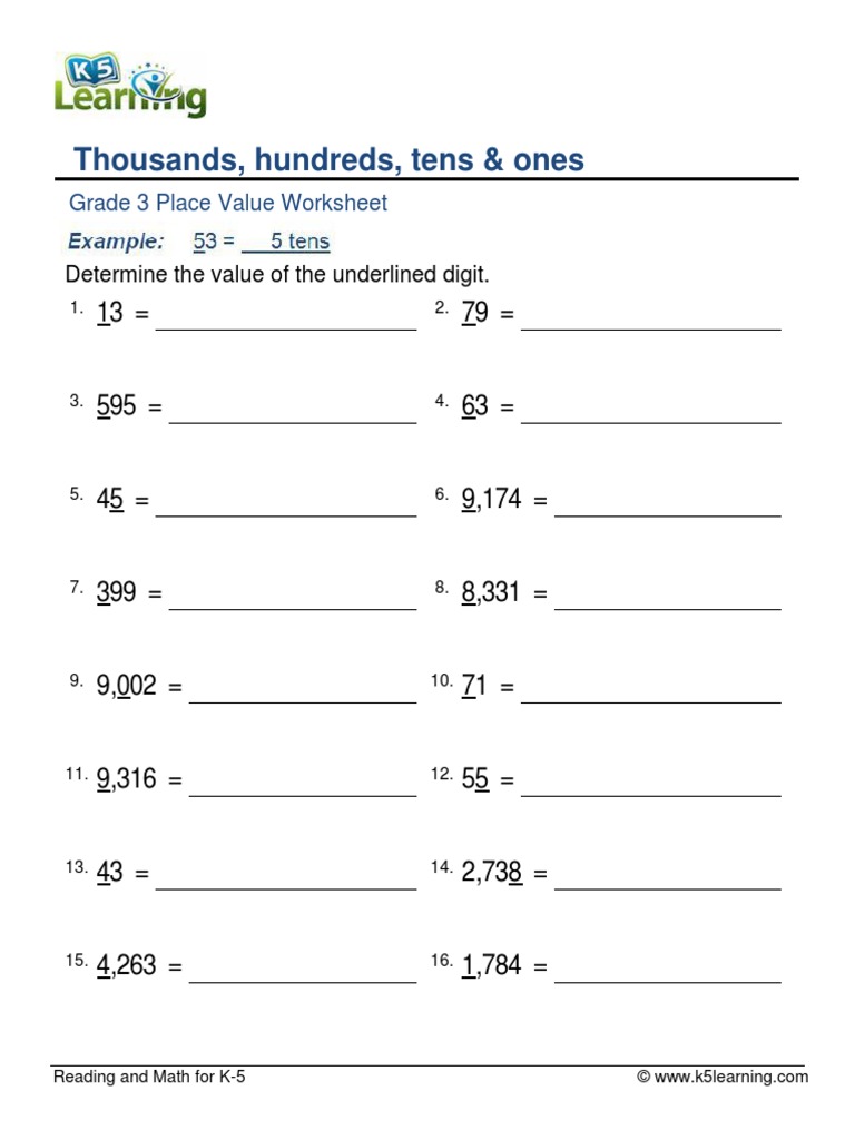 Class 3 Place Value | PDF