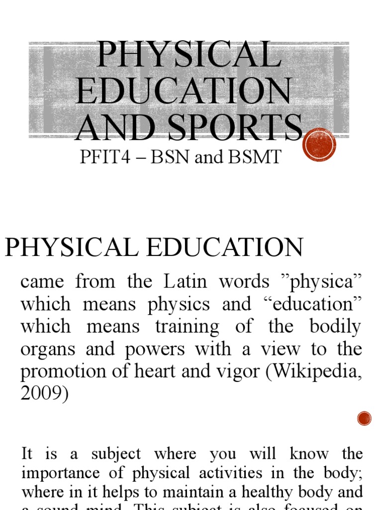 PFIT4 - Lesson 1 | PDF | Sports | Recreation