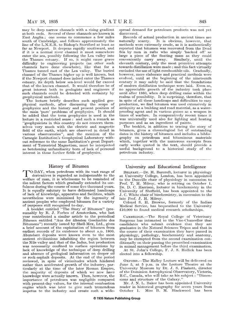 History of Bitumen | PDF | Geophysics | Petroleum