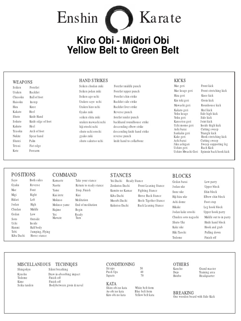 Green Belt | PDF | Japanese Martial Arts | Combat