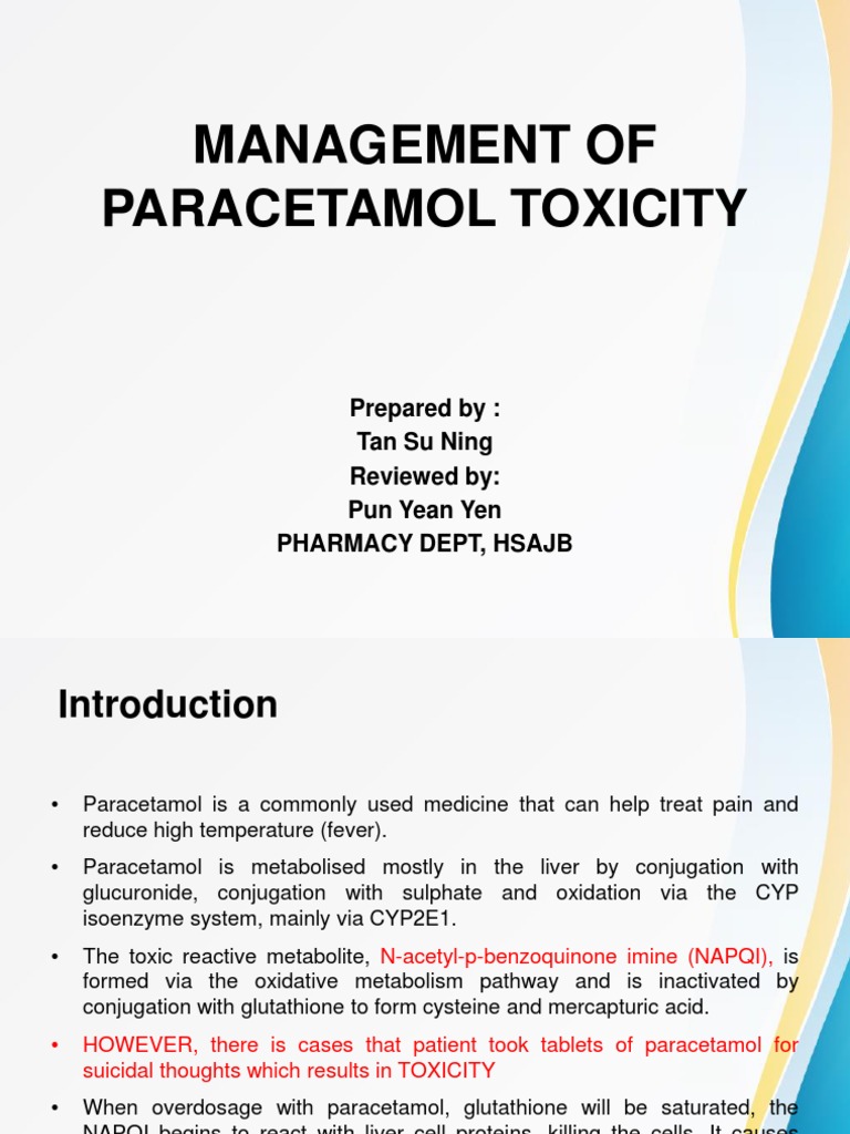 Management of Paracetamol Toxicity | PDF | Diseases And Disorders | Liver