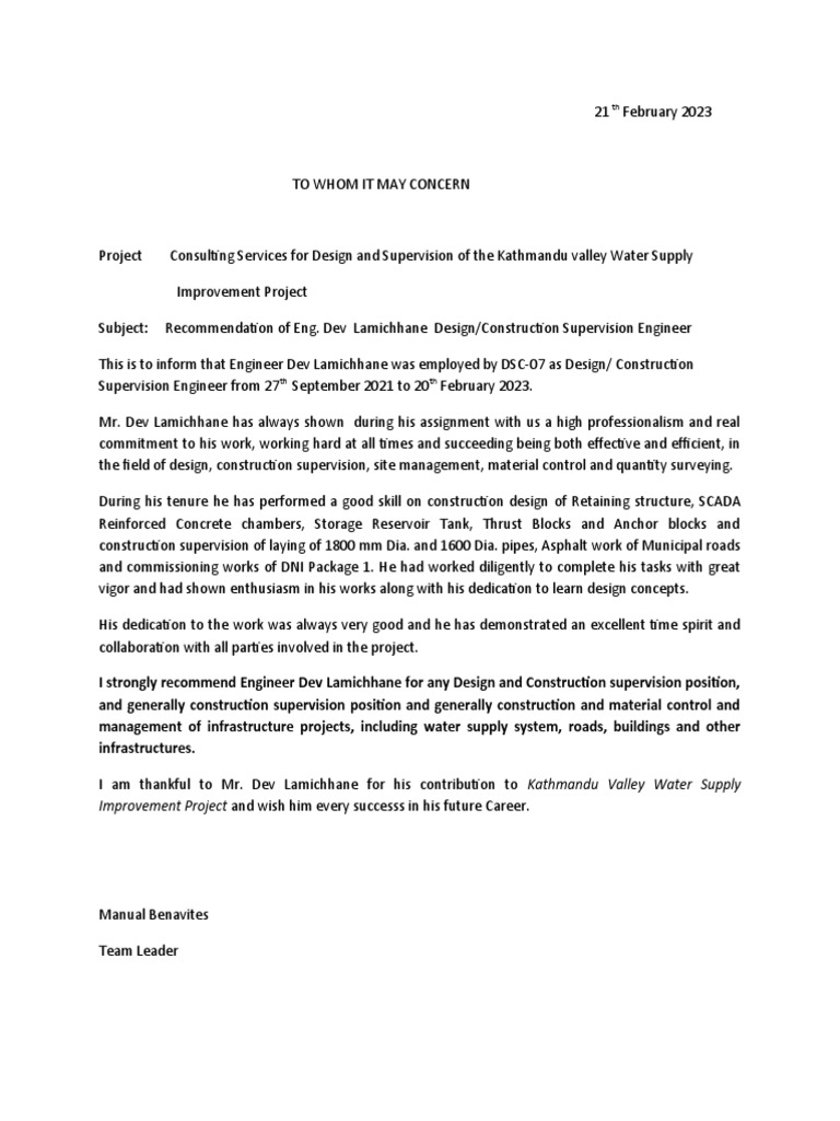 Reference Letter | PDF